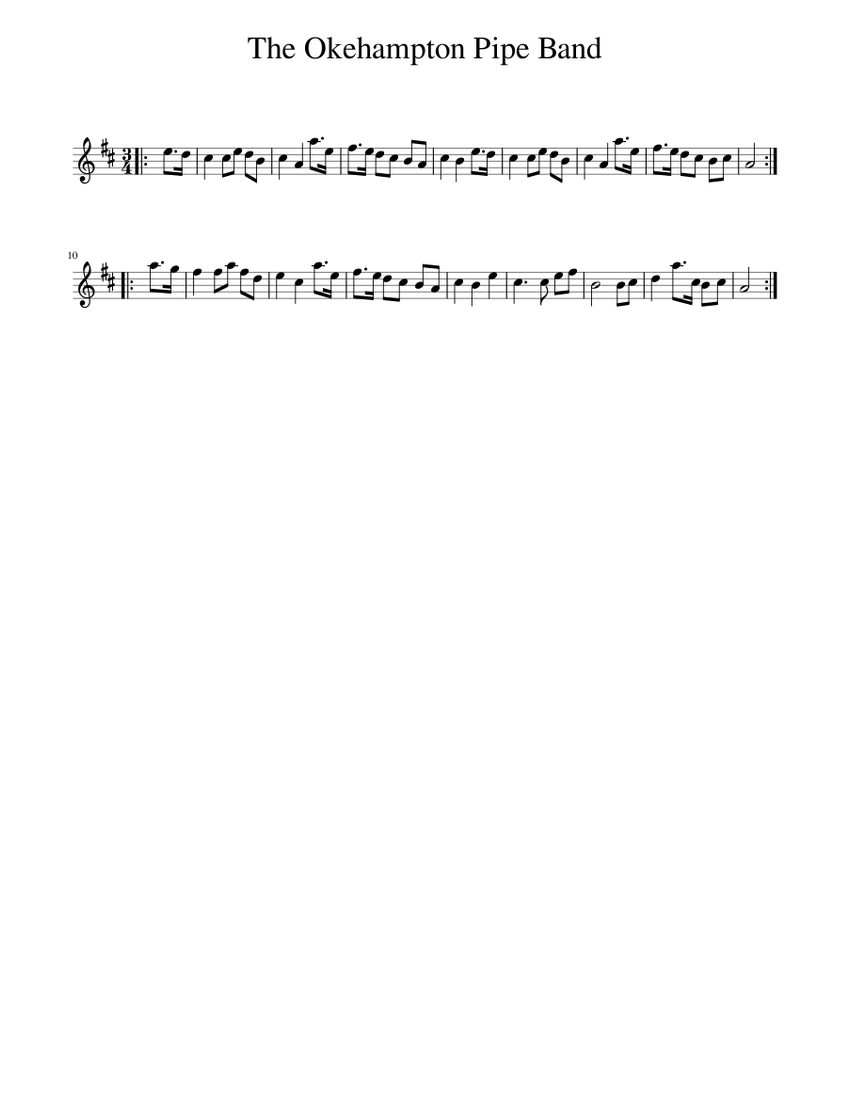 The Okehampton Pipe Band Sheet music for Piano (Solo) Easy | Musescore.com