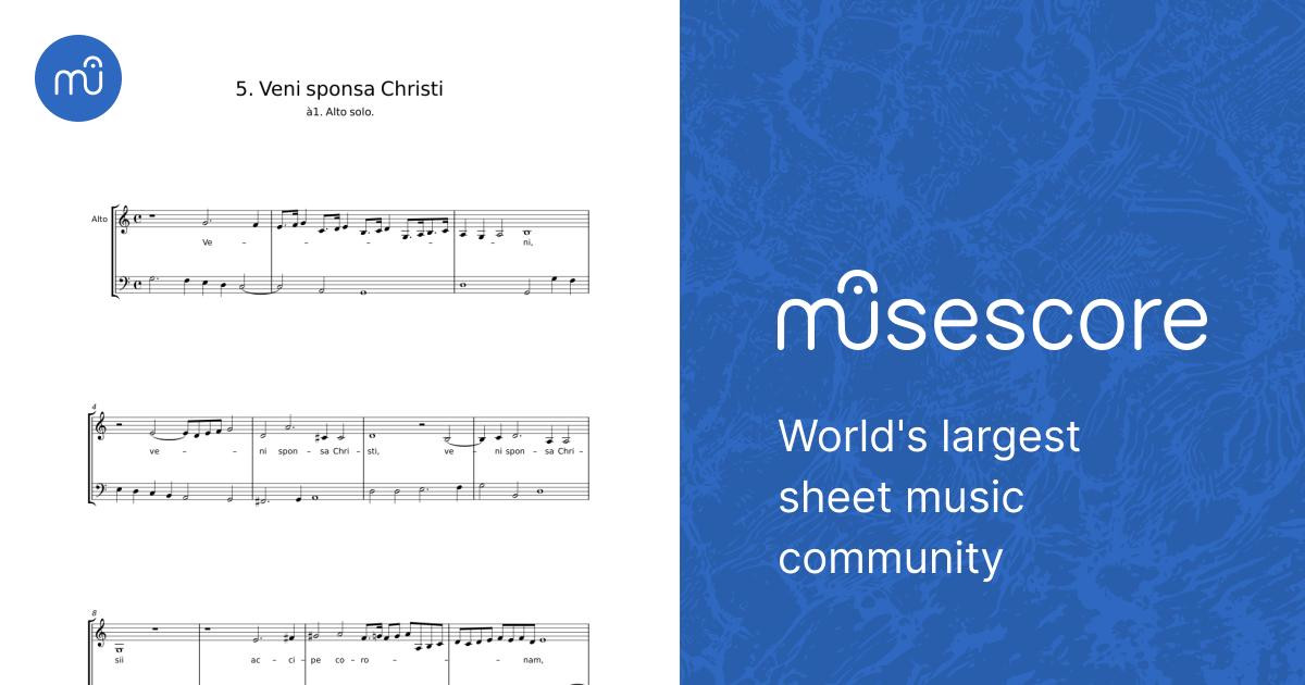 Veni sponsa Christi Sheet Music for Synthesizer (Mixed Duet ...
