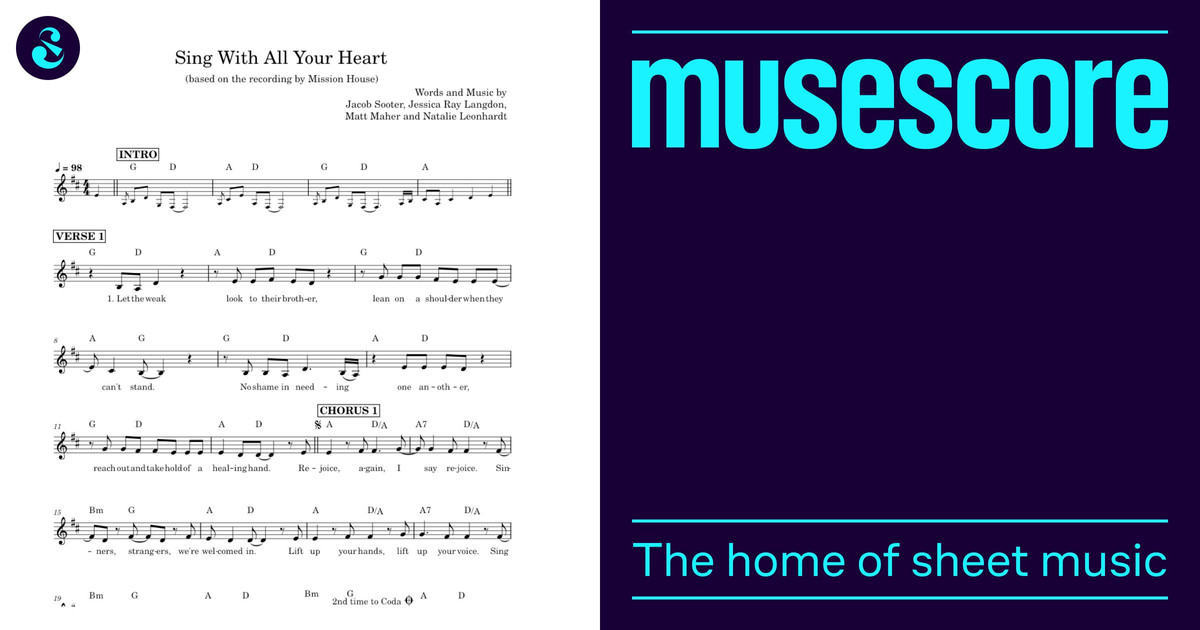 Sing With All Your Heart - Jacob Sooter Sheet music for Piano (Solo ...