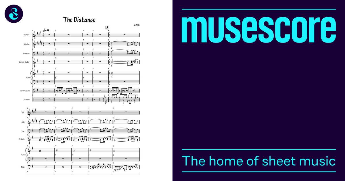The Distance – CAKE Sheet music for Piano, Trombone, Saxophone alto ...