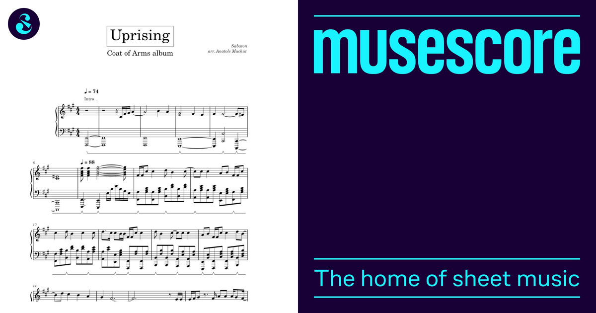 Sabaton - Uprising Sheet music for Piano (Solo) | Musescore.com