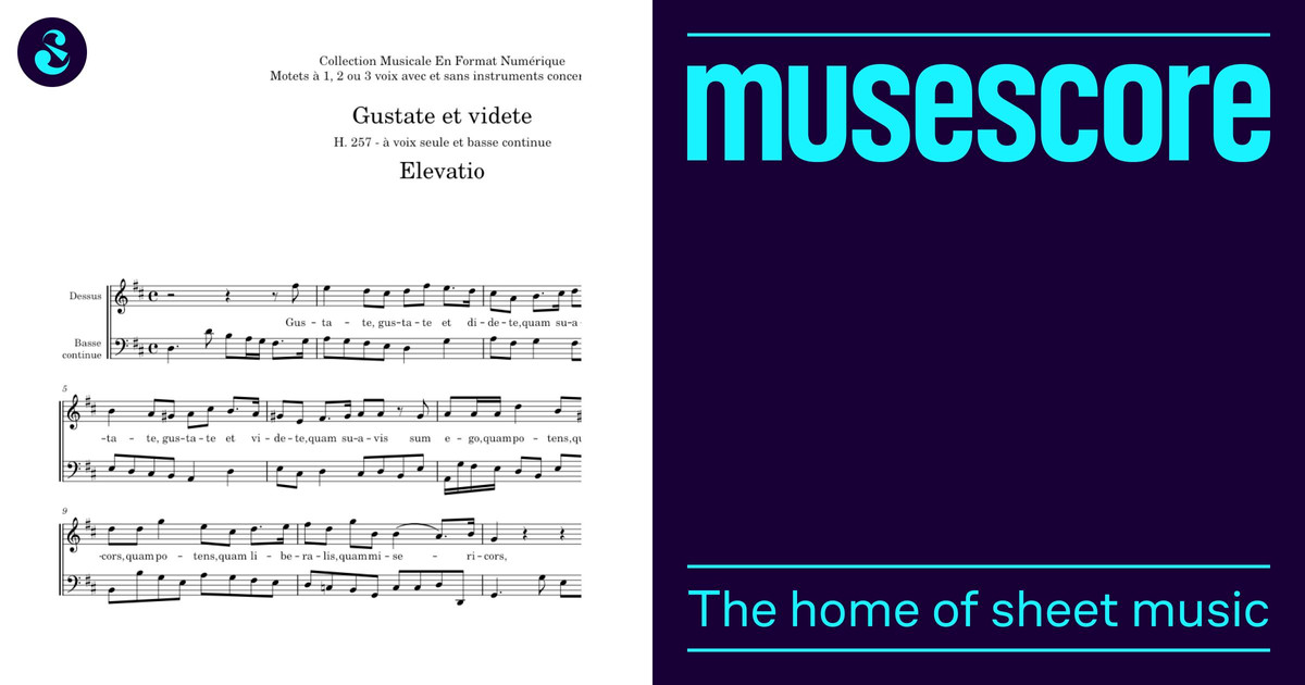 Gustate et videte, H.257 - Marc-Antoine Charpentier Sheet Music for ...