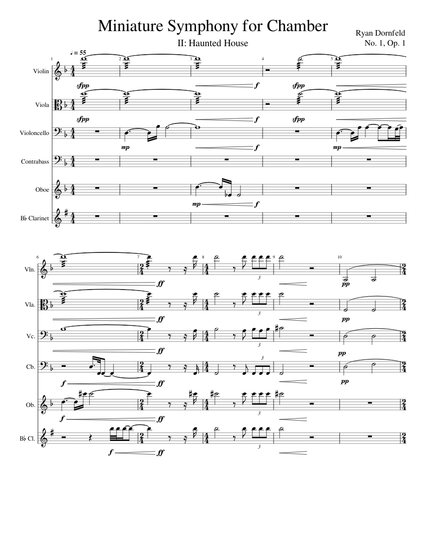 Miniature Symphony for Chamber Movement 2 Sheet music for Oboe ...