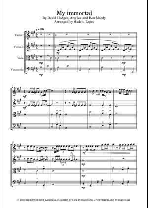Evanescence My Immortal Sheet Music For Bass Voice Other Rock My
