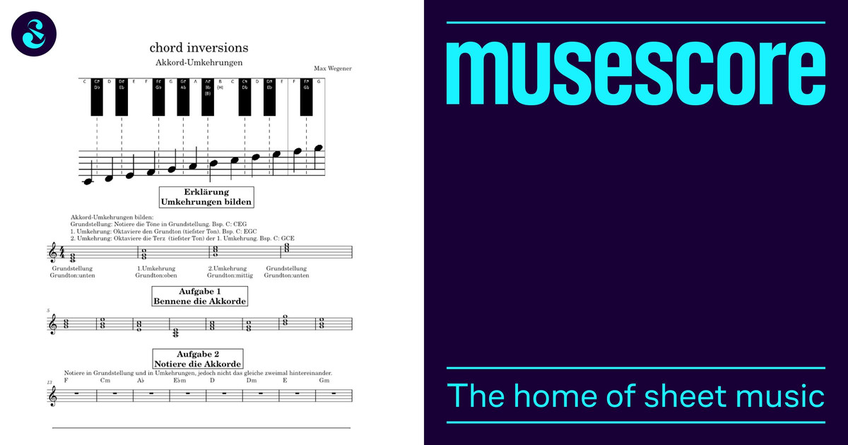 chord inversions Sheet Music for Piano (Solo) Easy | MuseScore.com