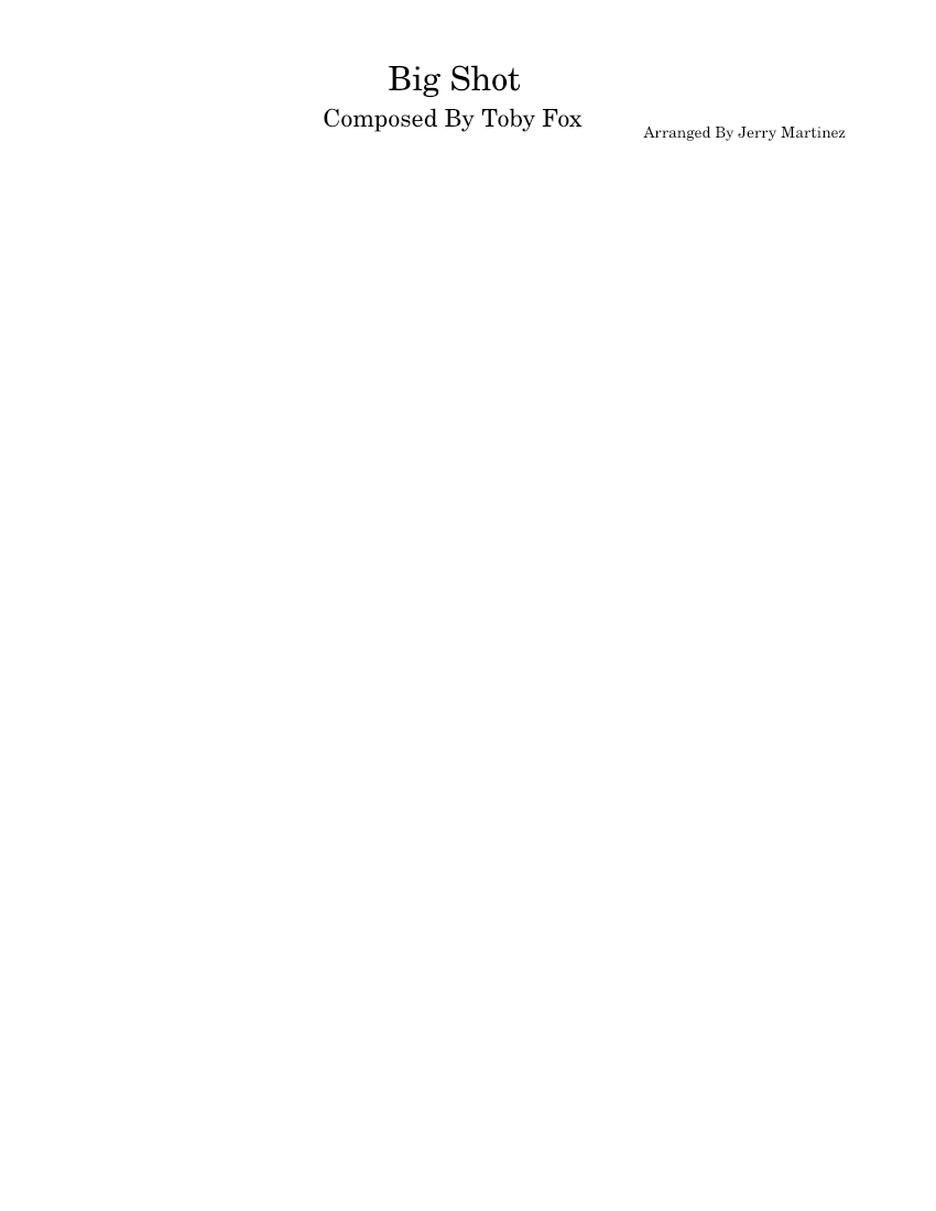 BIG SHOT – Toby Fox Sheet Music for Trombone, Euphonium, Tuba, Flute ...