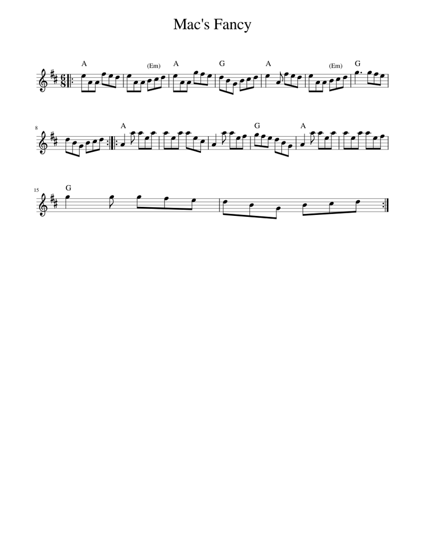 Mac's Fancy Sheet music for Piano (Solo) | Musescore.com