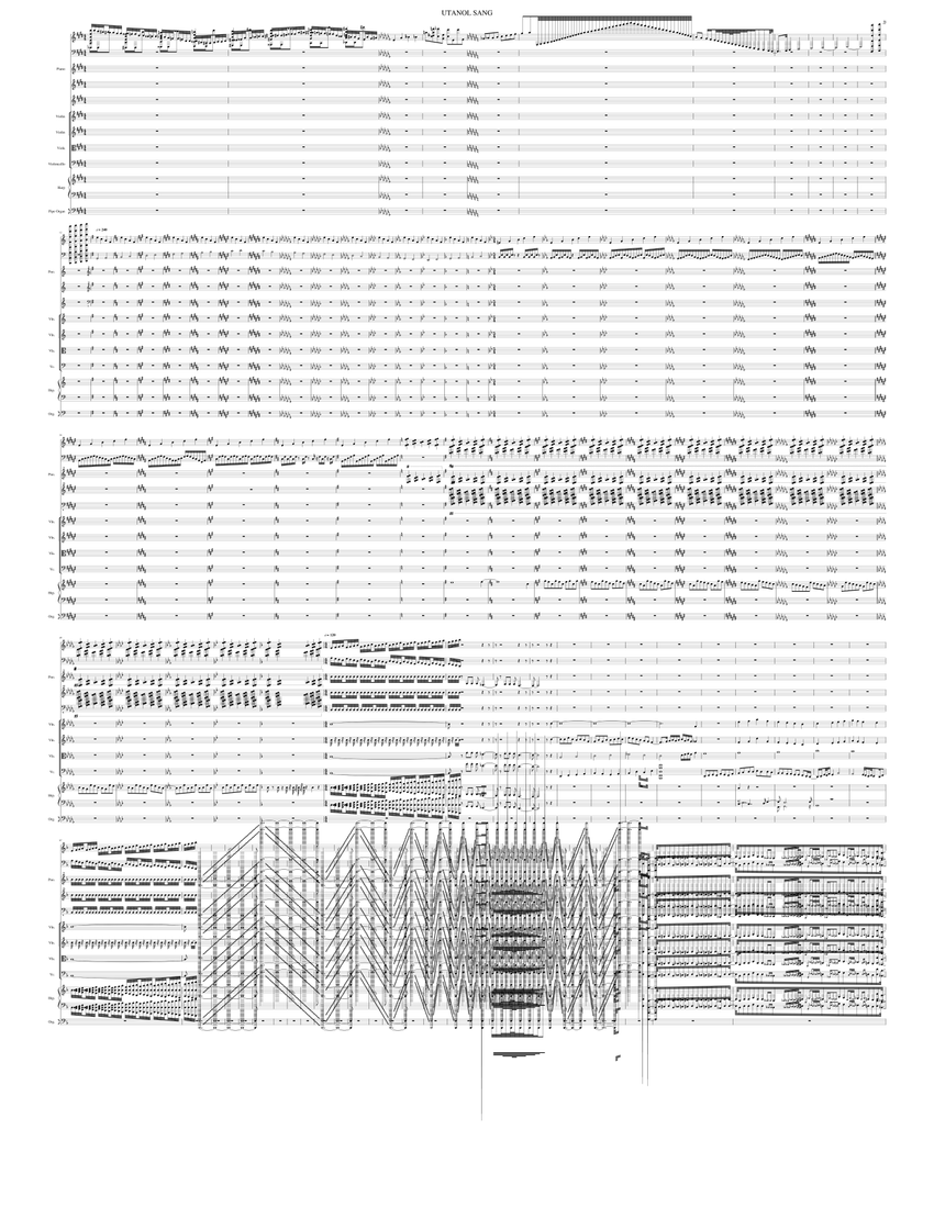 ATONAL SONG (93273 NOTES) Sheet music for Piano, Organ, Violin, Viola ...