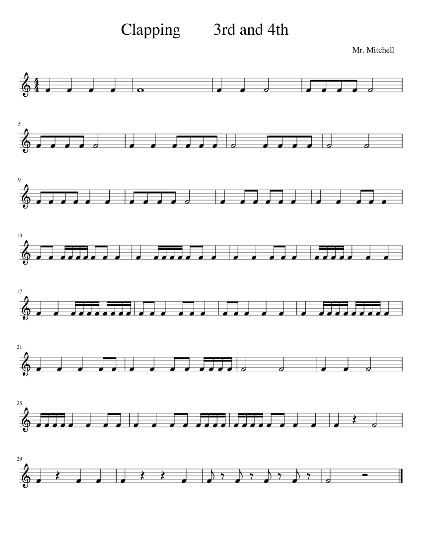 Clapping 3rd and 4th - piano tutorial