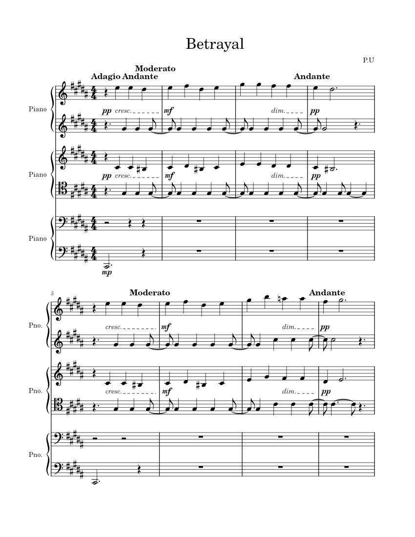 Love of Kill ep 3 Betrayal – Yoshikawa Kei Sheet music for Piano (Piano ...