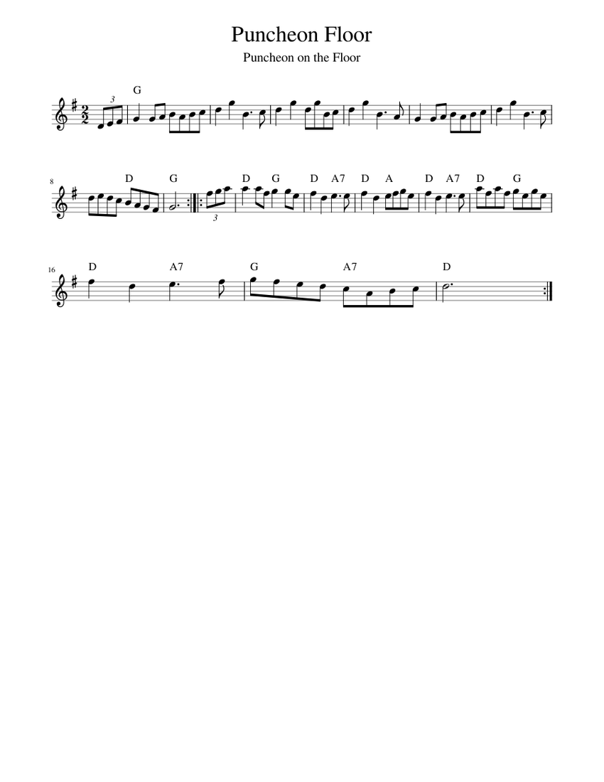 Puncheon Floor Sheet music for Piano (Solo) | Musescore.com
