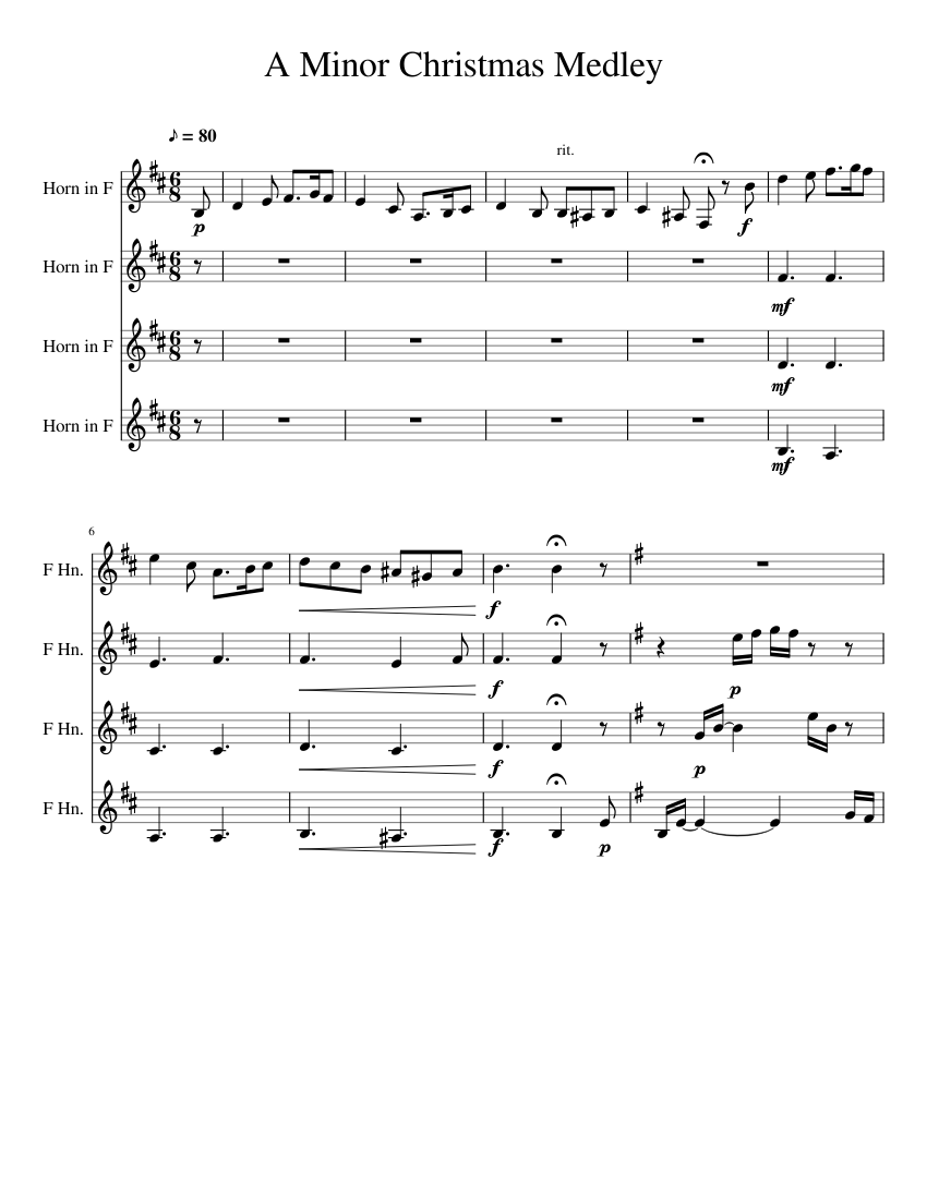 A Minor Christmas Medley - piano tutorial