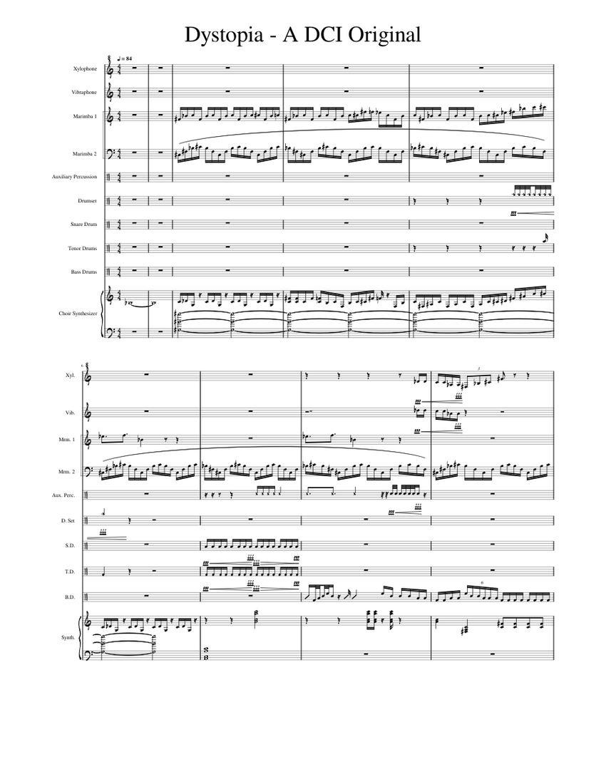 Dystopia - A DCI Original - Percussion Sheet Music for Vibraphone ...