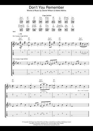 adele rumour has it chords