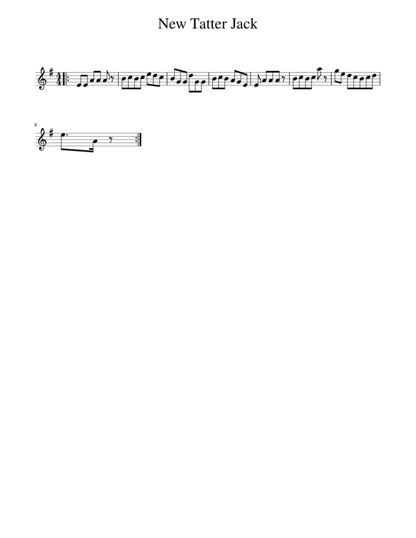 New Tatter Jack Sheet music for Piano (Solo) Easy | Musescore.com