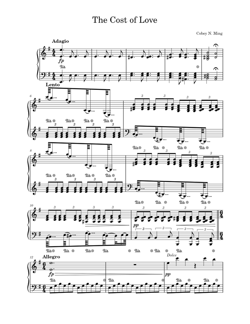 Eternal Suffering Sheet music for Piano (Solo) | Musescore.com