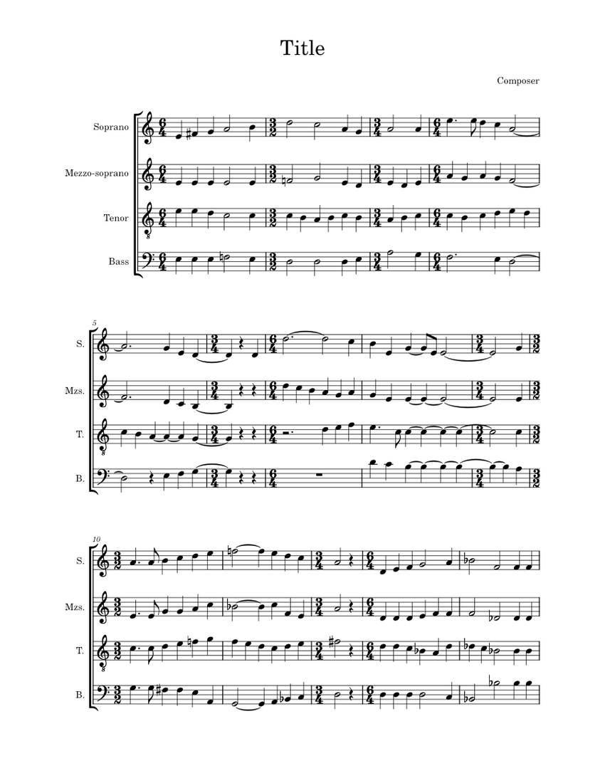 Imogen Holst A Hymn Sheet music for Soprano, Tenor, Bass voice, Mezzo ...