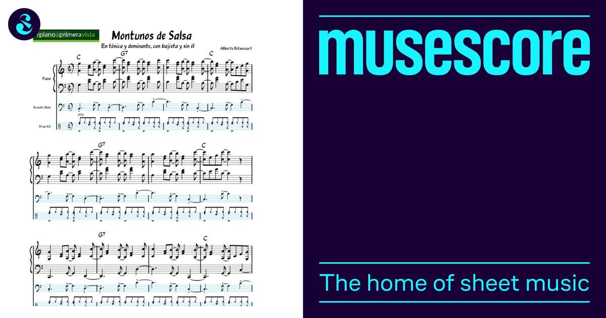 Montunos de Salsa – albetan Sheet Music for Piano, Bass guitar, Drum ...