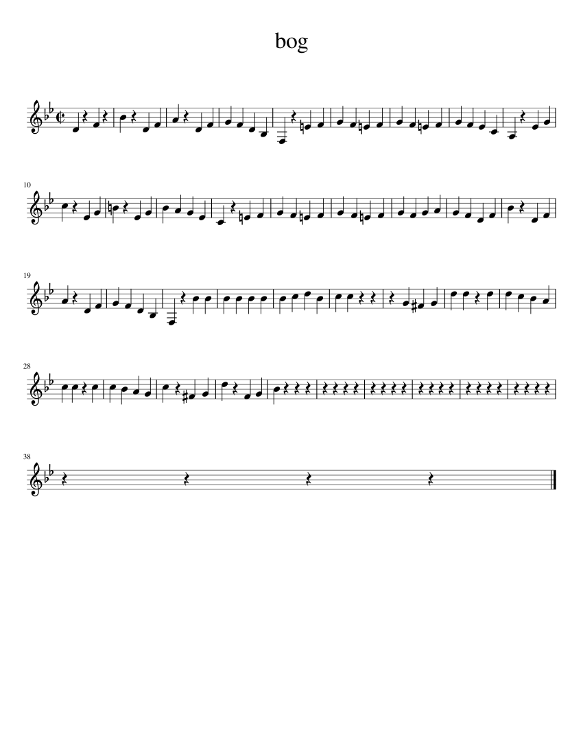 Bog Sheet music for Piano (Solo) Easy | Musescore.com