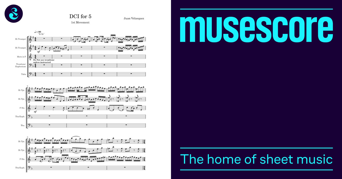 DCI for 5 Sheet Music for Trombone, Tuba, French horn, Trumpet other ...