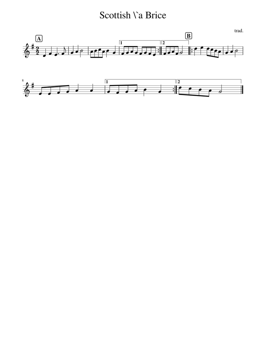 Traditional music - Scottish \`a Brice Sheet music for Piano (Solo ...