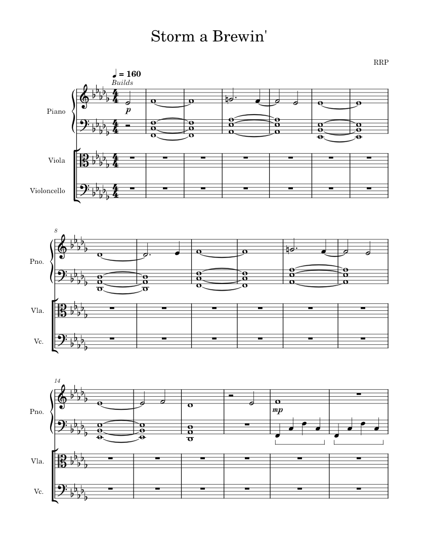 Storm A Brewin Sheet music for Piano, Viola, Cello (Mixed Trio ...
