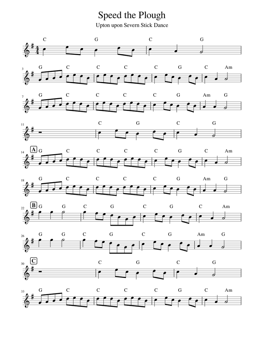 Speed the Plough Sheet music for Piano (Solo) | Musescore.com