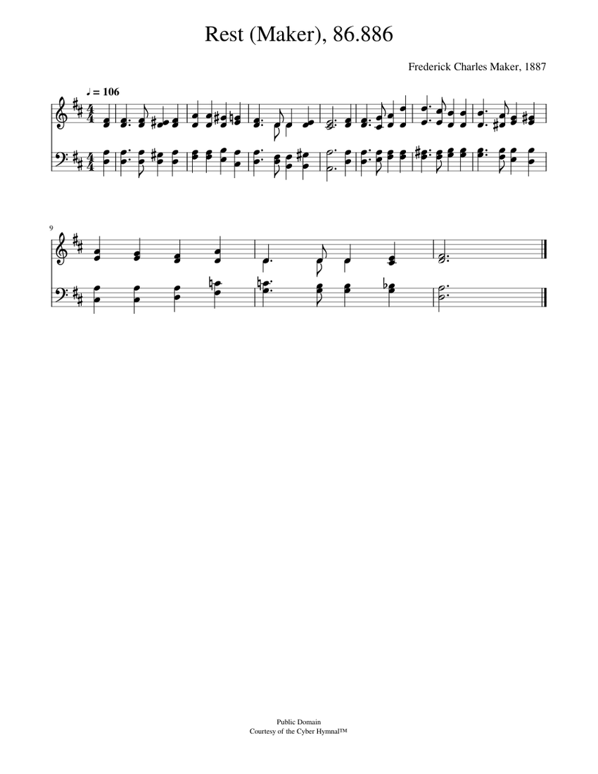 Eternal light - Frederick C. Maker Sheet music for Piano (Piano Duo ...