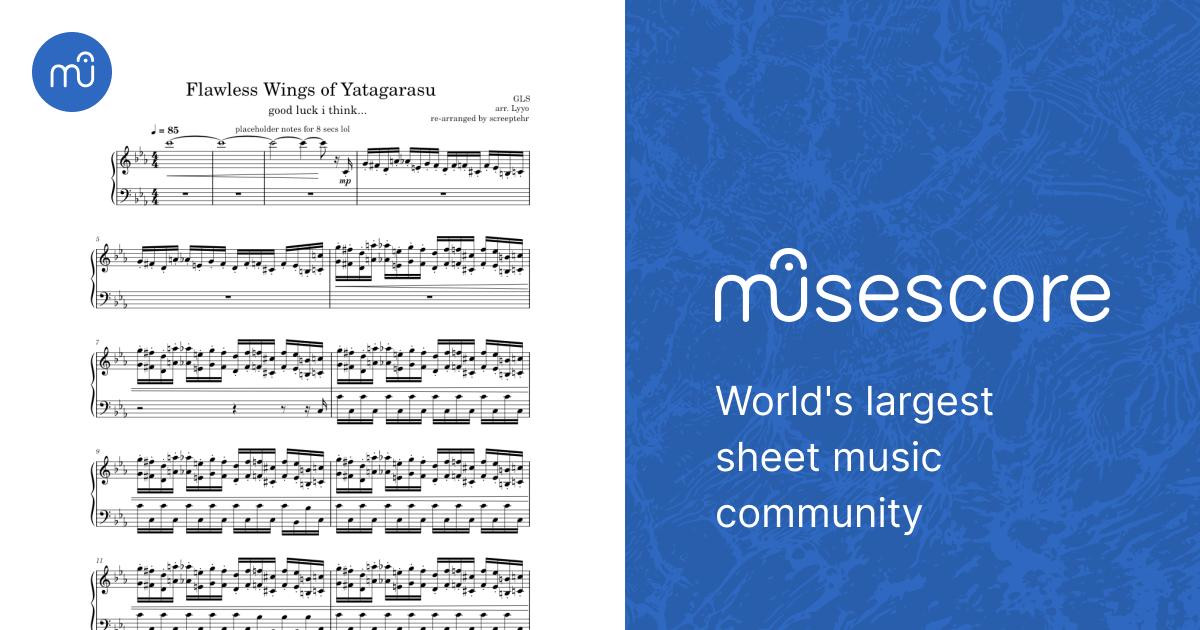 Flawless Wings of Yatagarasu – Gls Sheet Music for Piano (Solo ...