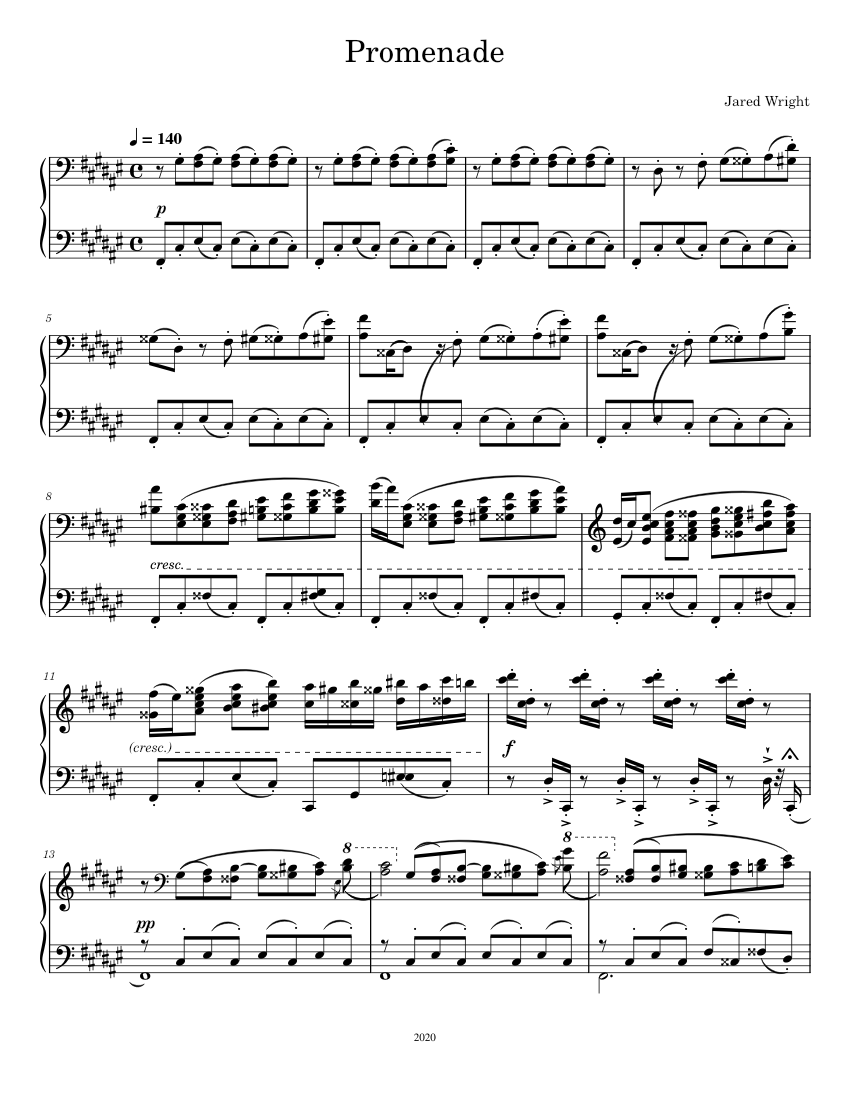 Promenade Sheet music for Piano (Solo) | Musescore.com