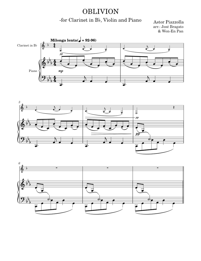 Oblivion – Astor Piazzolla OBLIVION - piano tutorial