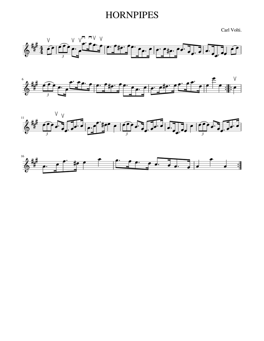 Carl Volti - HORNPIPES Sheet music for Piano (Solo) Easy | Musescore.com