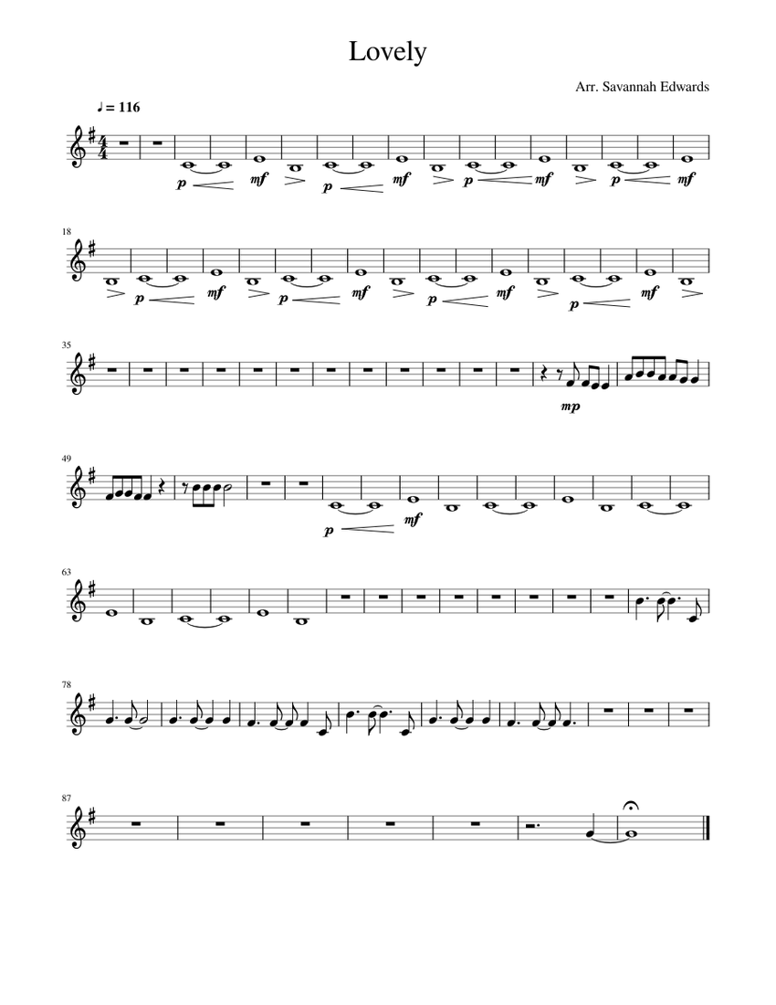 Lovely segundo violino Sheet music for Violin (Solo) | Musescore.com