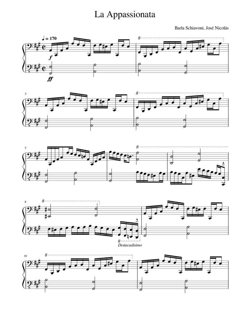 La Appassionata Sheet music for Piano (Solo) | Musescore.com