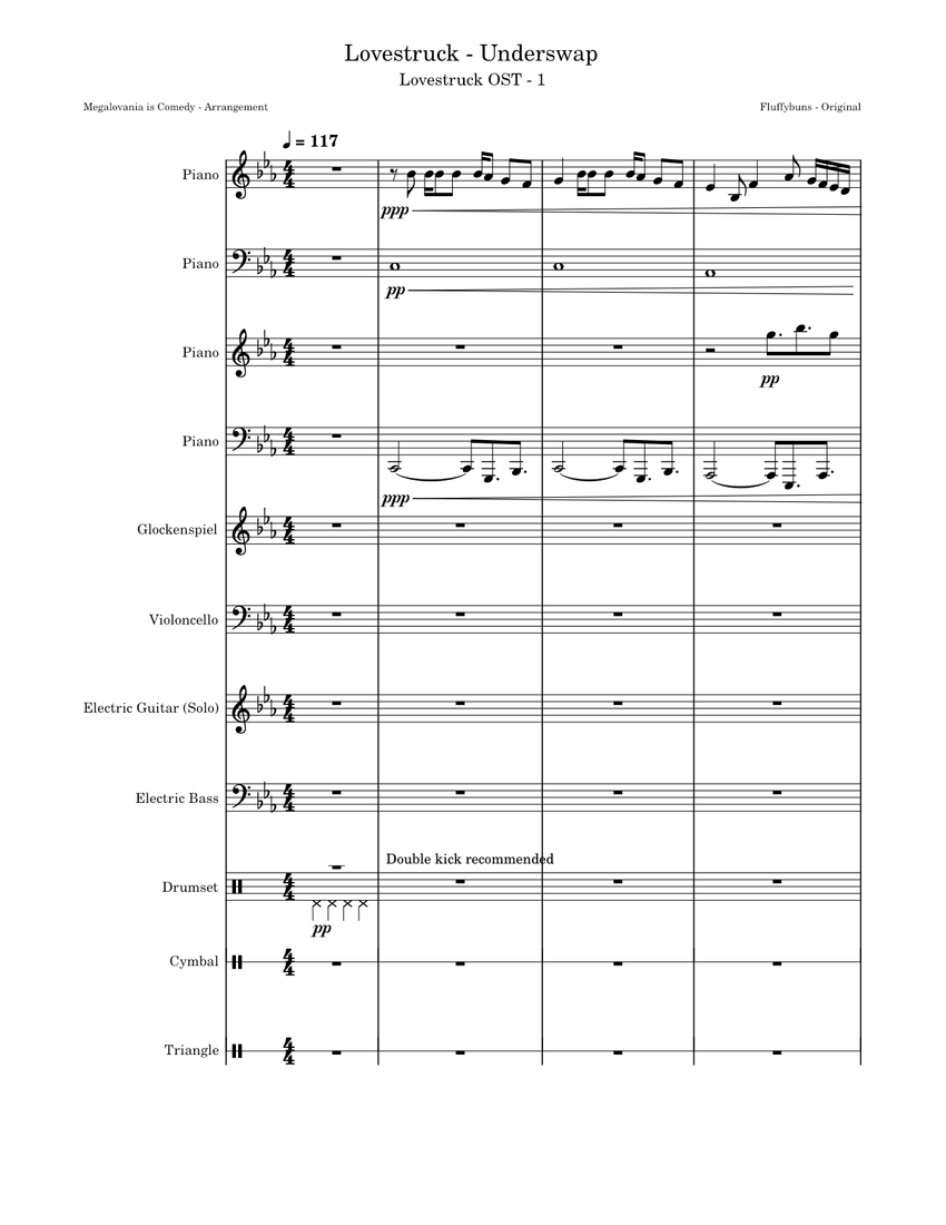Love-Struck – Fluffybuns (Underswap Neutral Run) Sheet Music for Piano ...