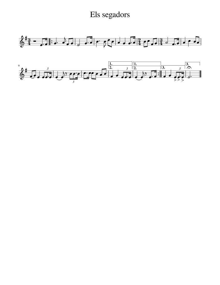 Els segadors Sheet music for Violin (Solo) | Musescore.com