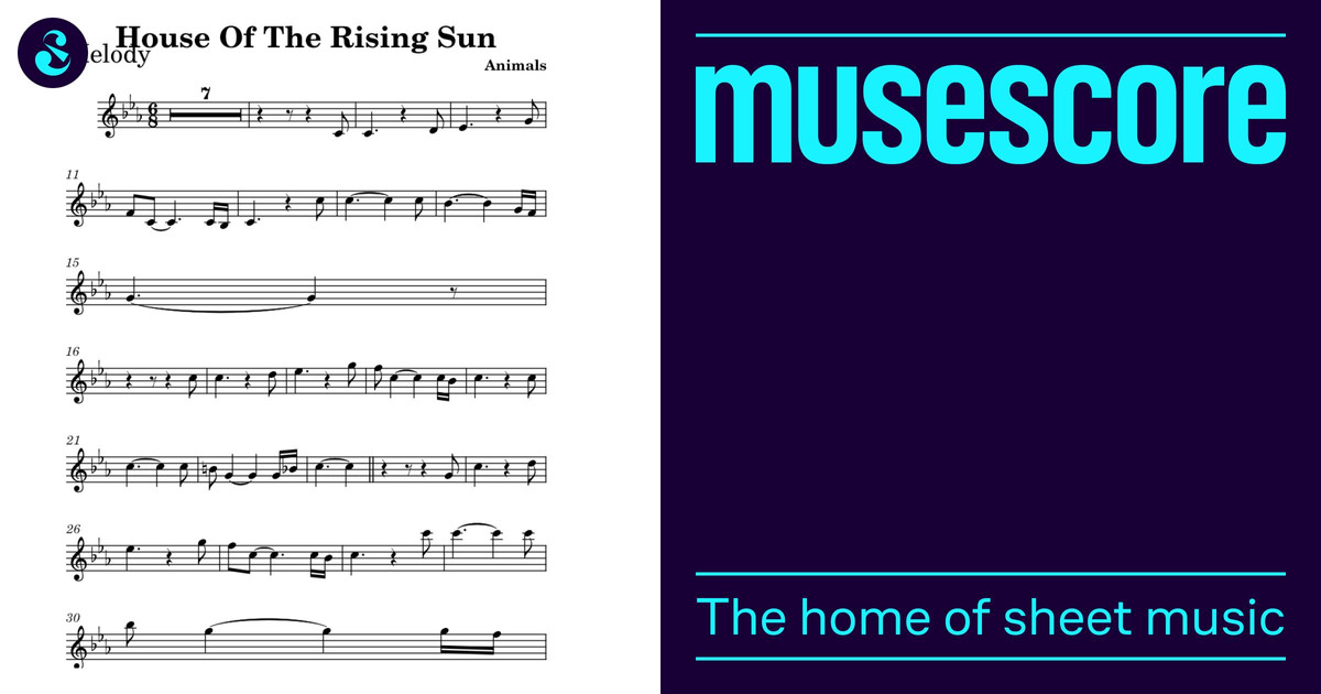 House Of The Rising Sun Sheet music for Piano (Solo) | Musescore.com