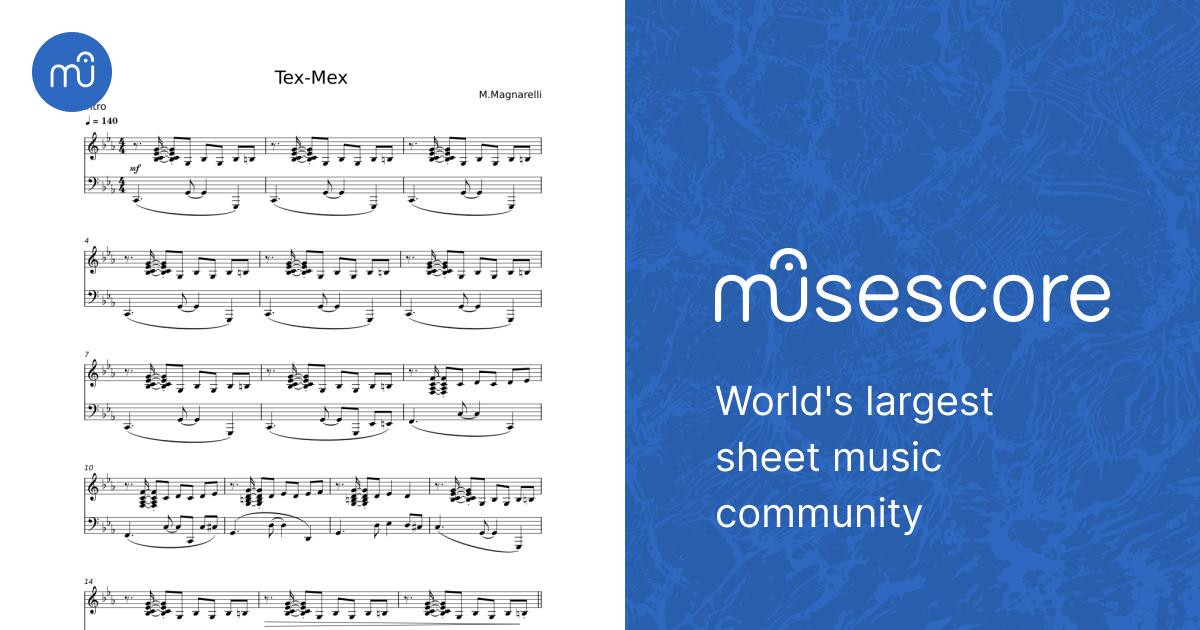 Tex-Mex Sheet Music with Chords for Piano (Solo) | MuseScore.com