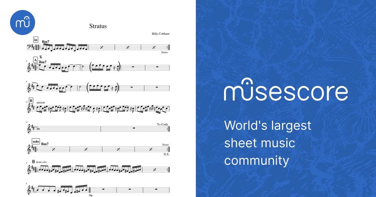 Stratus Sheet Music for Piano (Solo) Easy | MuseScore.com