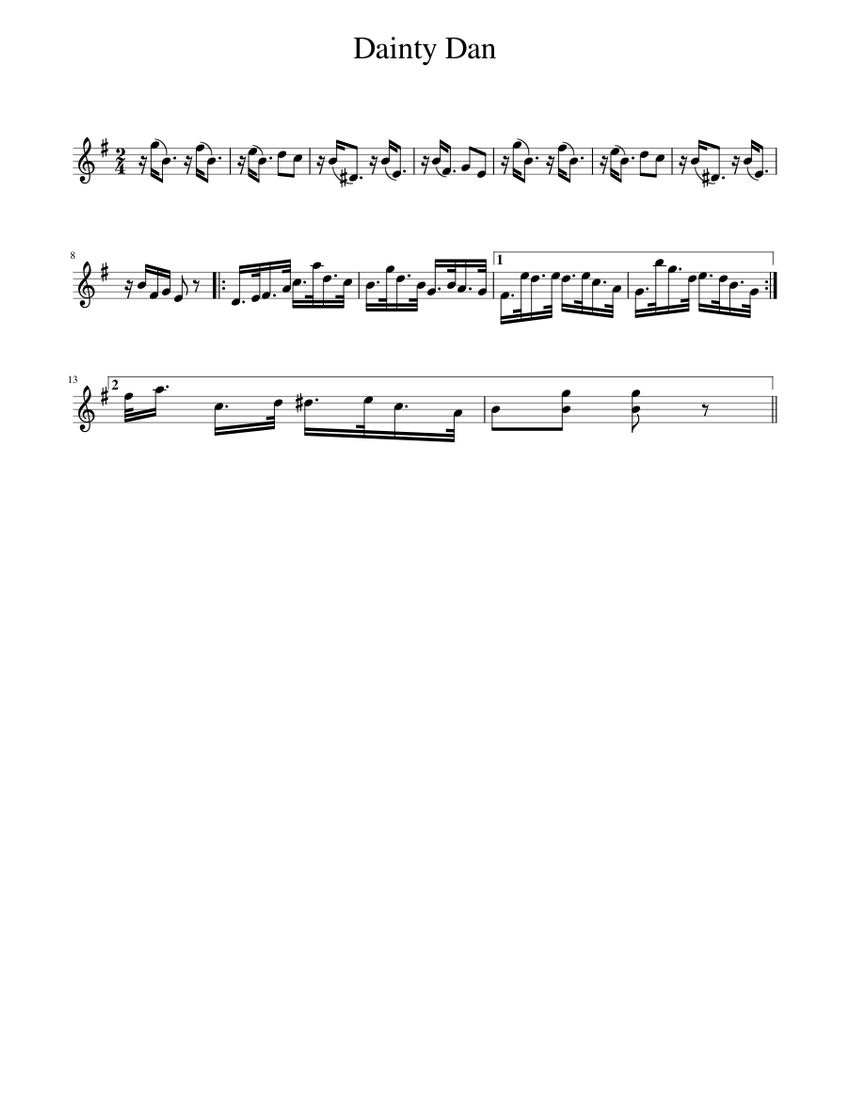 Dainty Dan Sheet music for Piano (Solo) Easy | Musescore.com