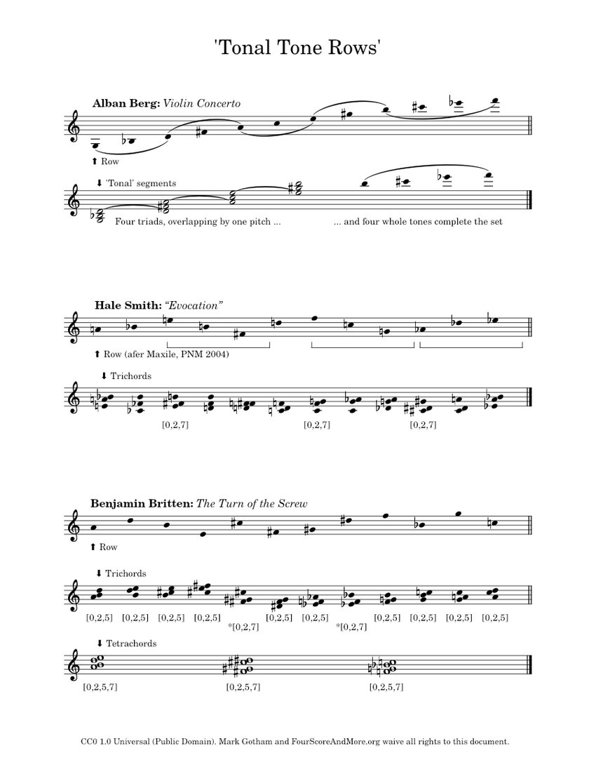 Tonal Tone Rows Sheet Music for Piano (Solo) Easy | MuseScore.com