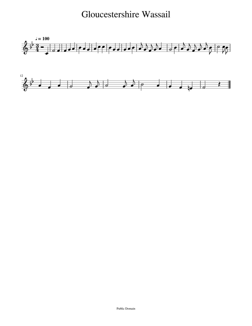 Wassail! Wassail! All Over The Town - Version 1 Sheet music for Piano (Solo) Easy | Musescore.com