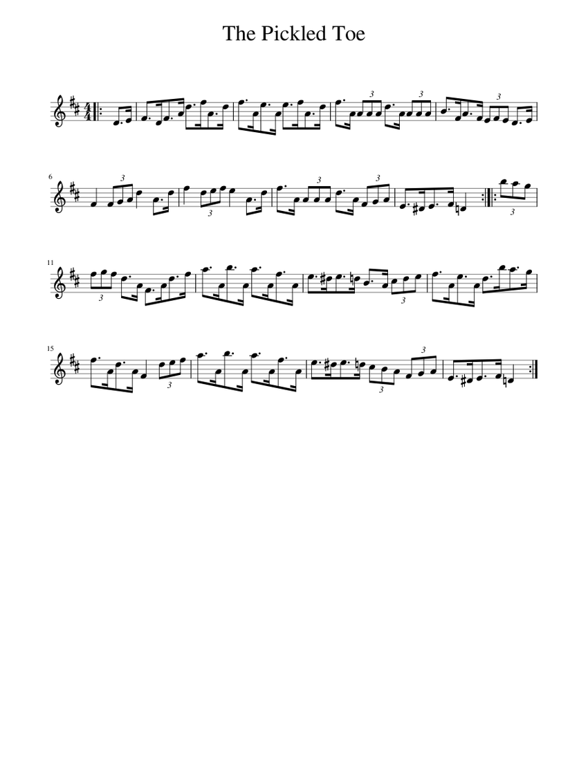 The Pickled Toe Sheet music for Piano (Solo) | Musescore.com