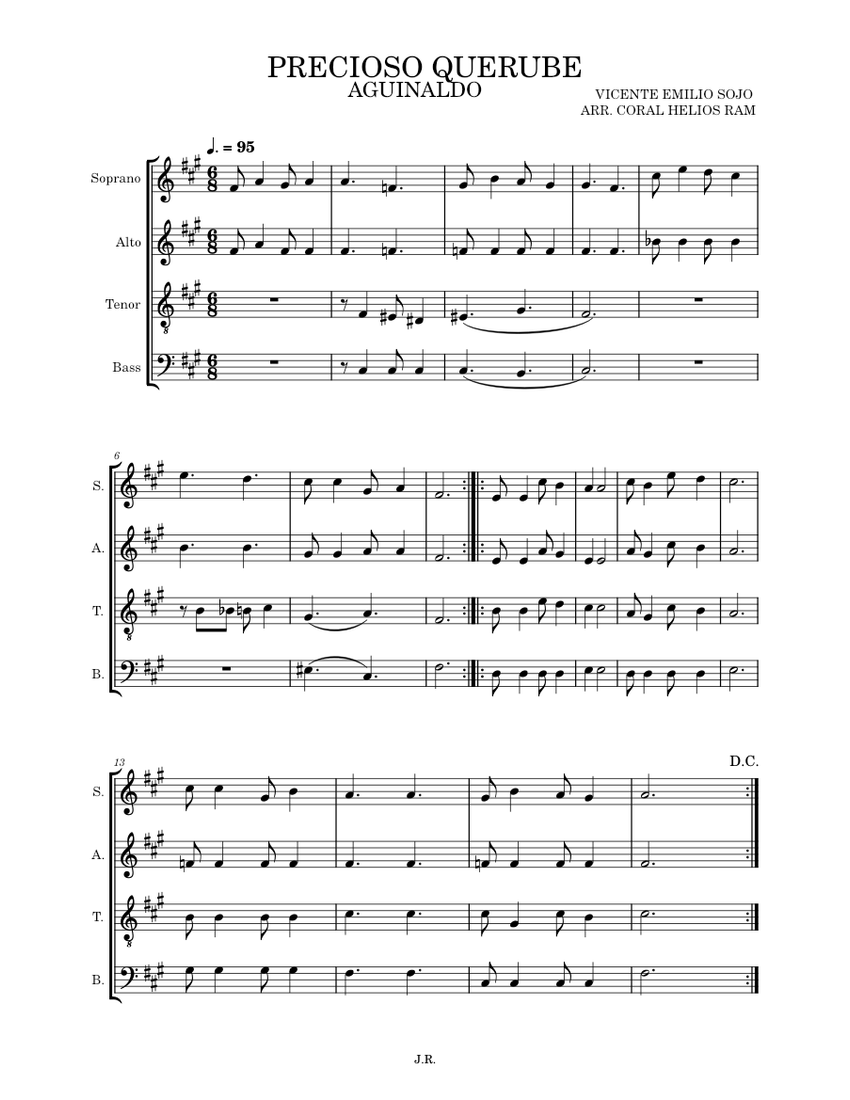 PRECIOSO QUERUBE – Vicente Emilio Sojo PRECIOSO QUERUBE – VICENTE ...