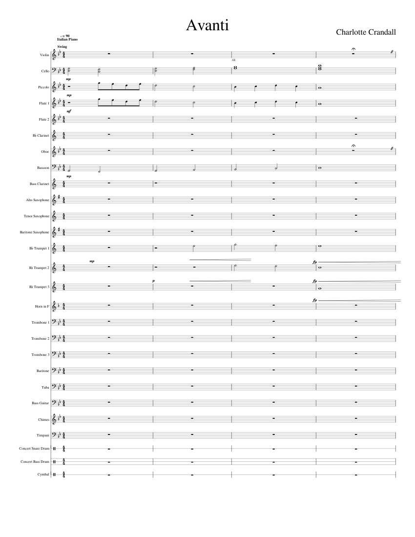 Avanti Sheet music for Trombone, Bass voice, Tuba, Flute piccolo & more ...