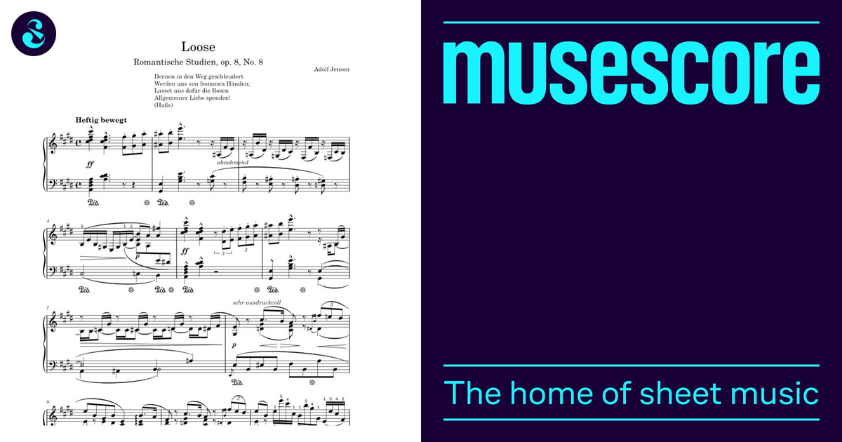 Loose – Adolf Jensen Sheet music for Piano (Solo) | Musescore.com