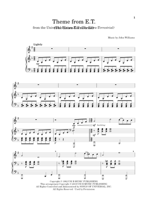 Play Official version of Theme from E.T. (The Extra-Terrestrial) Sheet ...