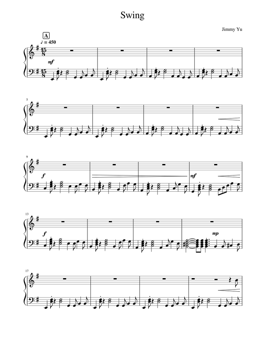 Swing Sheet music for Piano (Solo) | Musescore.com