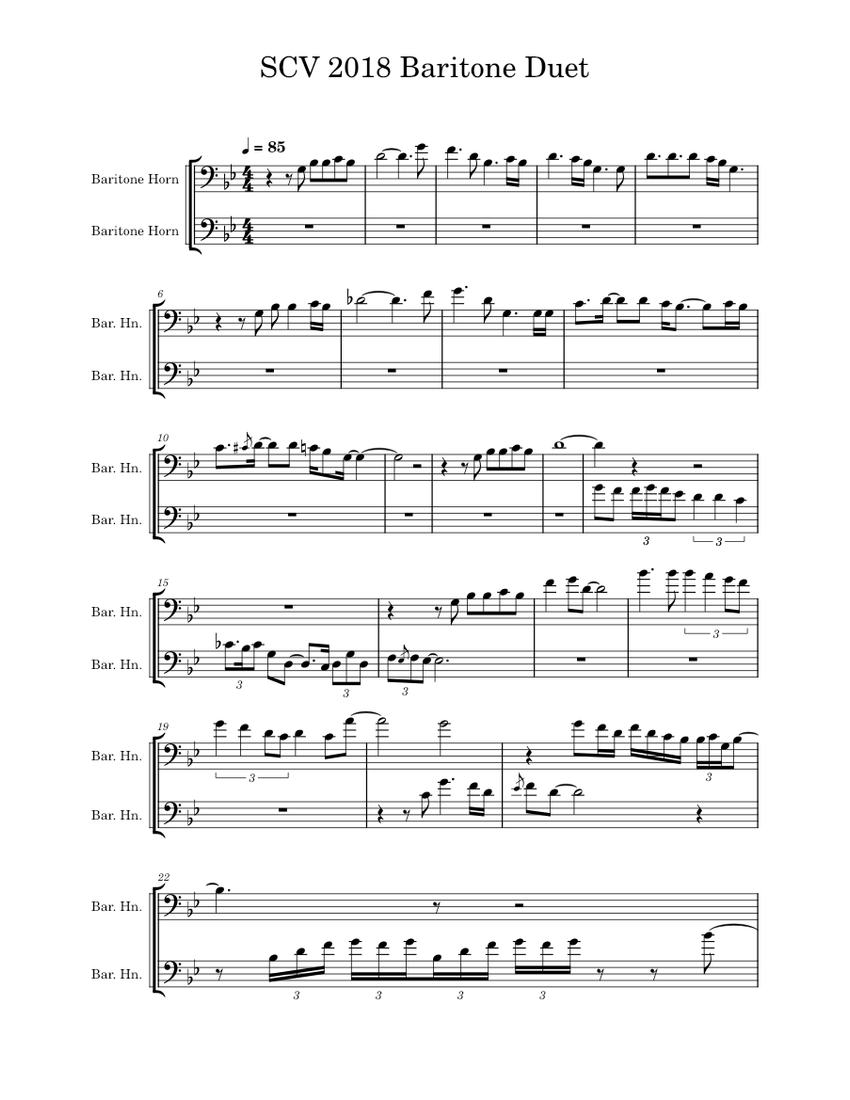 Santa Clara Vanguard 2018 "Babylon" – TheMTCrew SCV 2018 Baritone Duet Sheet music for Baritone ...