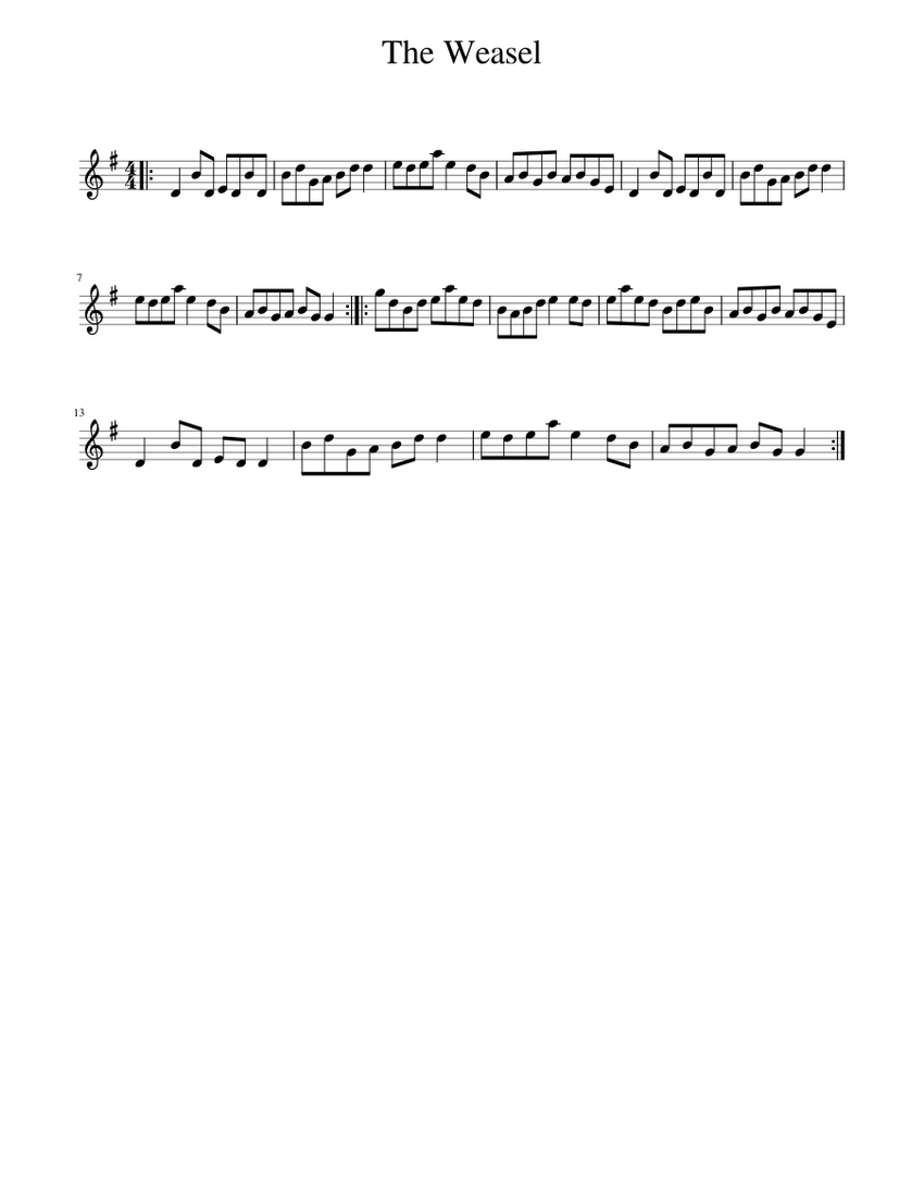 The Weasel Sheet music for Piano (Solo) Easy | Musescore.com